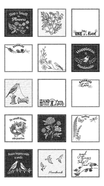 Nature's Sketchbook Label Panel 28566-10 | Quilt Expressions