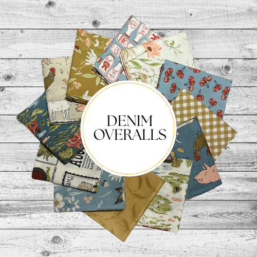 Farmstead Denim Overalls 12 Fat Quarter Bundle | Quilt Expressions