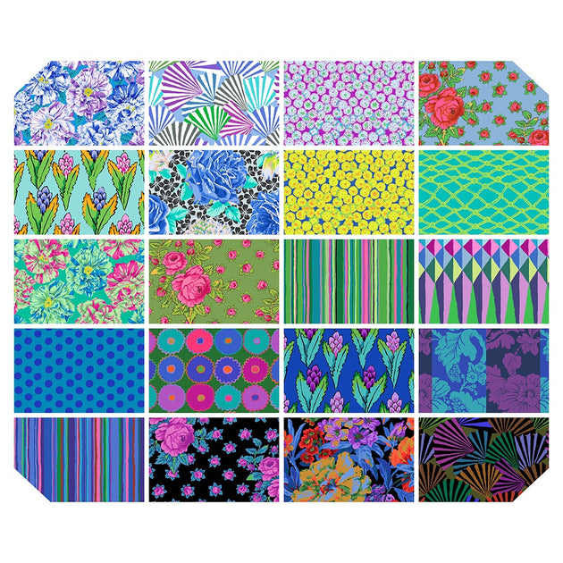 Kaffe Fassett Cool Colorway 5" Squares FB6CPGP.FEB26.Cool | Quilt ...