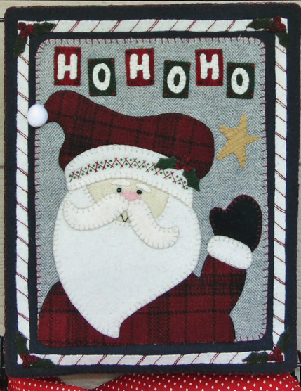 Ho Ho Santa Wool Applique Pattern | Quilt Expressions
