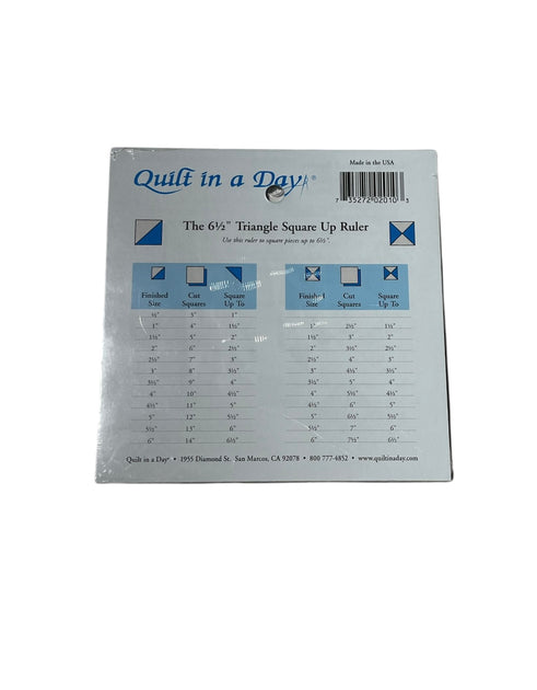 Quilt in a Day Triangle Square Up Ruler 6-1/2in #2010QD | Quilt Expressions