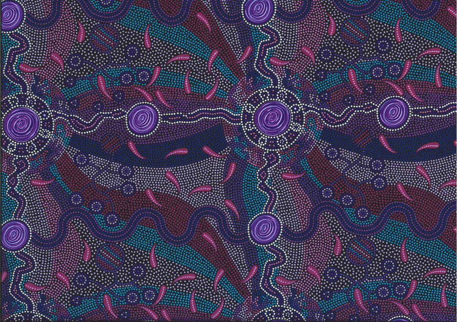 Aboriginals Roaring Forties Purple Quilt Fabric | Quilt Expressions