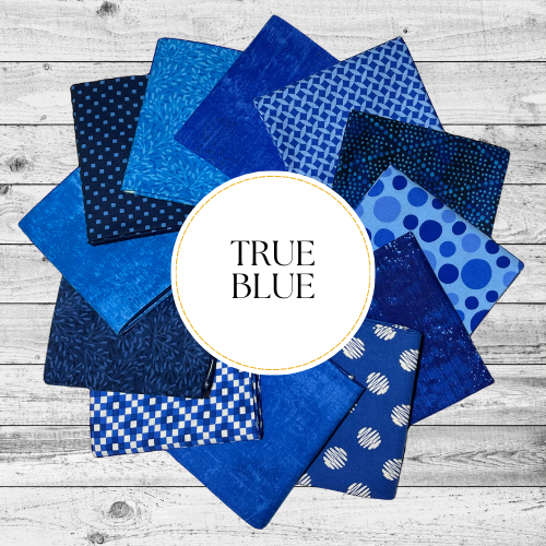 True Blue 12-Pack Fat Quarter Bundle | Quilt Expressions