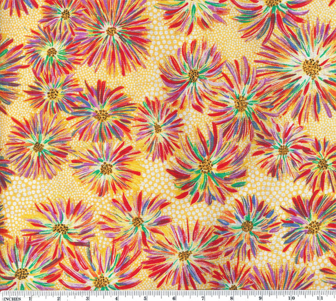 Aboriginals Black Possum Yellow | Quilt Expressions