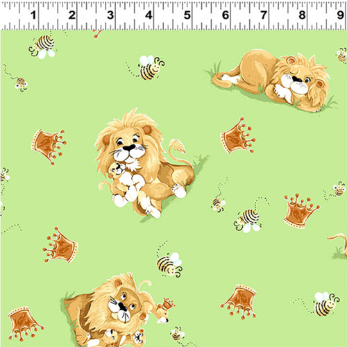 Susybee Lyon the Lion Tossed Lions Medium Green SB20345-830 | Quilt ...